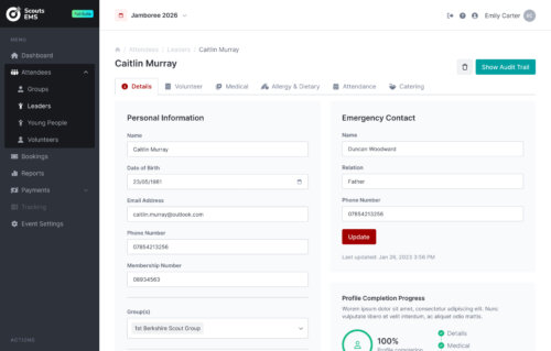 Scouts EMS | The #1 Event Booking & Event Management System